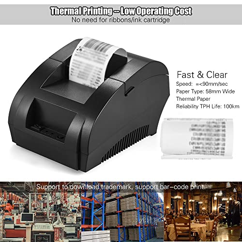 N/A 58mm USB Printer Receipt Bill Ticket POS Cash Drawer Restaurant Retail Printing