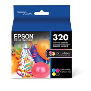 Epson T320 PictureMate Color -Cartridge -Ink & Value Photo Paper Glossy, 4"x6", 100 Sheets (S400034)