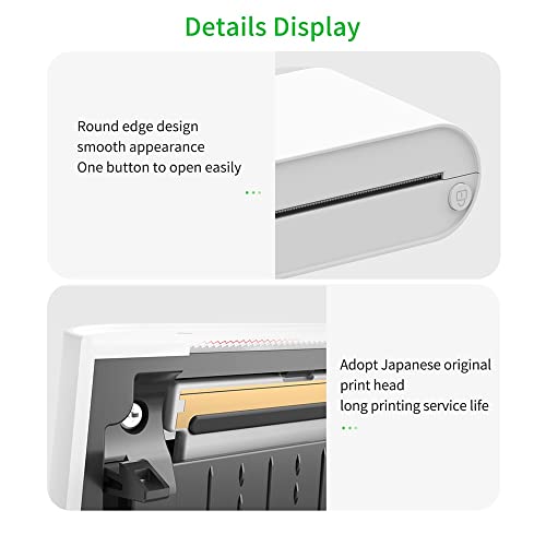 N/A Multi-Functional Mini Thermal Printer Pocket BT 304DPI Portable Photo Mobile Printer Receipt Label Maker