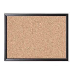 u brands cork bulletin board, 17″ x 23″, black wood frame (026u00-01)