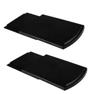 kitchen caddy sliding coffee tray mat, under cabinet appliance coffee maker toaster countertop storage moving slider – base sliding shelf with smooth rolling wheels, 2 pack