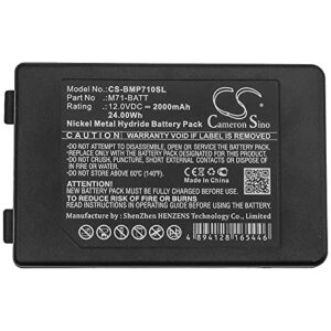 Replacement Battery for Brady BMP71 and M71-BATT Printers: 2000mAh