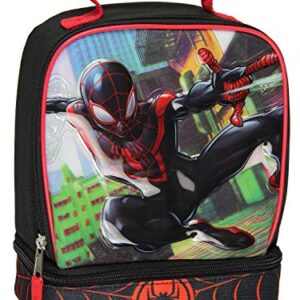 Marvel Spider-Man Comic Superhero Dual Compartment Soft Lunch Bag Box Tote Kit