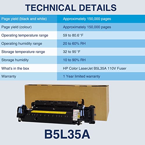 B5L35A Fuser Kit Compatible with HP Color Laserjet M552 M553 M577, B5L35 Printer Fuser Replace for RM2-0011, B5L35-67901, B5L35-67902 Fuser Unit