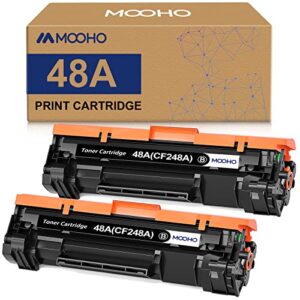 mooho compatible toner cartridge replacement for 48a cf248a for laserjet pro mfp m15w m29w m28w m15a m31w m29a m28a m30w m16w m16a m14 m17 laser printer (black, 2 pack)