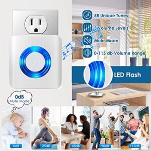 YisTech Caregiver Pager Door Alarms for Dementia Patients/Kids Safety/Home Security,Door Sensor Alarm for Elderly/Business/Home/Store/Mailbox