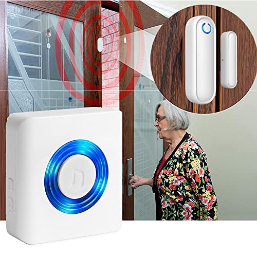 YisTech Caregiver Pager Door Alarms for Dementia Patients/Kids Safety/Home Security,Door Sensor Alarm for Elderly/Business/Home/Store/Mailbox