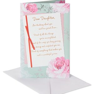 American Greetings Birthday Card for Daughter (Pink Floral)