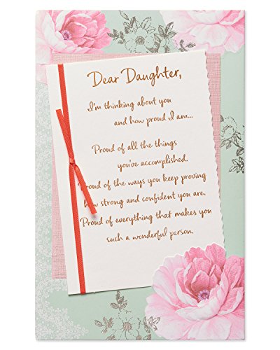 American Greetings Birthday Card for Daughter (Pink Floral)