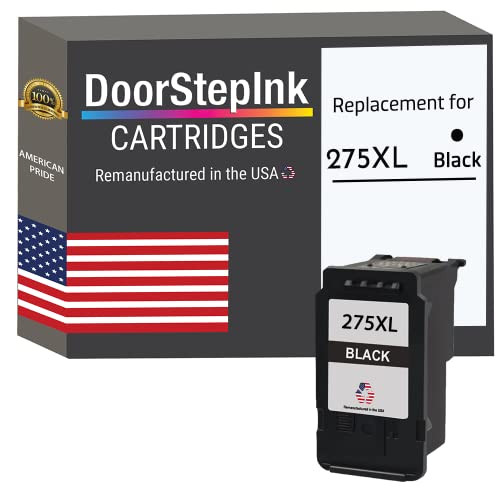 DoorStepInk Remanufactured in The USA Ink Cartridges for Canon 275XL, PG-275XL Black