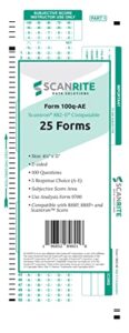 scanrite – 882-e scantron compatible testing sheet (25 sheet pack)