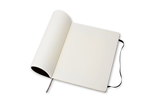 Moleskine Classic Notebook, Soft Cover, XL (7.5" x 9.5") Ruled/Lined, Black, 192 Pages