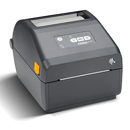 ZEBRA ZD421 Direct Thermal Only Desktop Barcode Label Printer, Gray - Ethernet, Bluetooth, USB and USB Host Connectivity, 203 dpi, 6 IPS, 4.09-Inch Max Print Width - ZD4A042-D01E00EZ JTTANDS