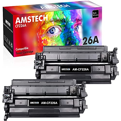 26A CF226A Toner Cartridge 2 Pack Compatible Replacement for HP 26A 26X CF226A CF226X Toner Cartridge for HP Pro M402N M402DN M402DW MFP M426FDW M426FDN M426DW Printer Black