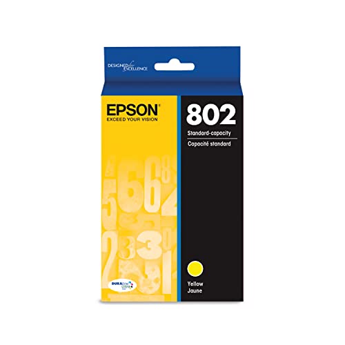 EPSON T802 DURABrite Ultra -Ink Standard Capacity Yellow -Cartridge (T802420-S) for select Epson WorkForce Pro Printers