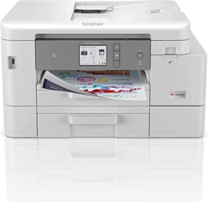 brother inkvestment tank mfc-j4535dw wireless color all-in-one inkjet printer – print copy scan fax – 20 ppm, 4800 x 1200 dpi, 8.5″ x 14″, auto duplex printing, 20-sheet adf, wulic printer cable