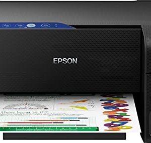 Epson EcoTank ET Series Wireless Color Inkjet All-in-One Supertank Printer, Borderless Photo Printing, Print Scan Copy, Voice Activated - 10.5 ppm, Ethernet, White