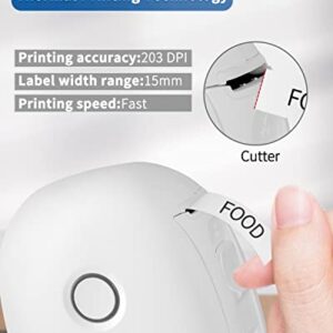 iEager L13 Label Maker, Label Printer with Tape, Wireless Mini Label Printing Machine, Thermal High Speed Printing, White, Compatible with iOS & Android