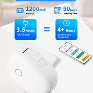 iEager L13 Label Maker, Label Printer with Tape, Wireless Mini Label Printing Machine, Thermal High Speed Printing, White, Compatible with iOS & Android