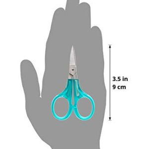 Beaditive Detail Craft Scissors Set (2 Pc.) Curved and Straight, Sharp, Compact | Sewing, Embroidery, Paper Cutting, Crafting | Stainless Steel | Protective Cover