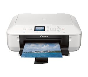 canon pixma mg5520 wireless all-in-one color photo printer with scanner, copier and auto duplex printing, white (tablet ready)