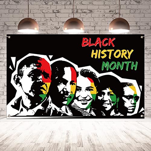 Black History Month Backdrop Black History Month Banner Black History Month Poster Pan African American Decoration and Supplies for Home