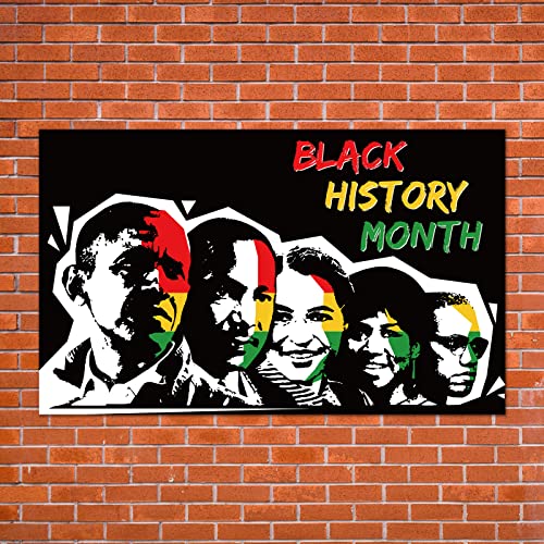 Black History Month Backdrop Black History Month Banner Black History Month Poster Pan African American Decoration and Supplies for Home