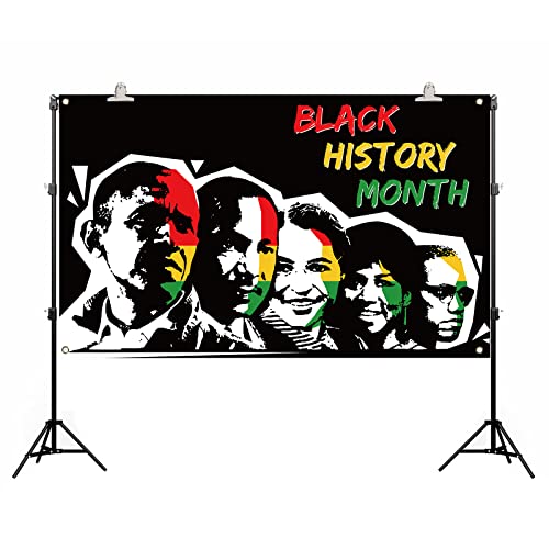 Black History Month Backdrop Black History Month Banner Black History Month Poster Pan African American Decoration and Supplies for Home