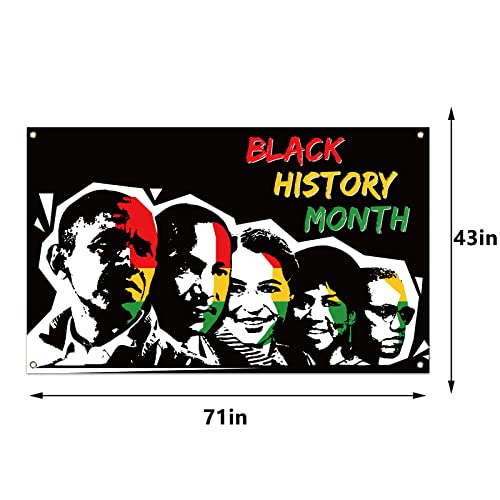 Black History Month Backdrop Black History Month Banner Black History Month Poster Pan African American Decoration and Supplies for Home