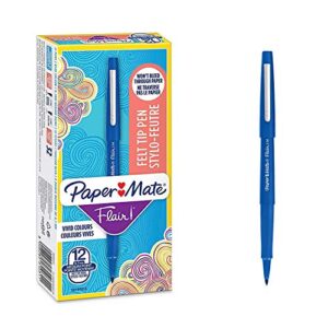 paper mate flair original fibre tip pen medium 1.0mm pack of 12