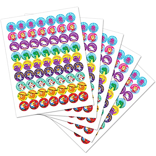 Sweetzer & Orange Reward Stickers for Teachers. 1008 Stickers for Kids in 9 Designs. 1 Inch School Stickers on Sheets. Teacher Supplies for Classroom, Potty Training Stickers, Motivational Stickers