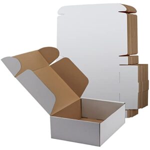 rlavbl shipping boxes 12x9x4 set of 20, white corrugated cardboard box