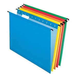 pendaflex surehook reinforced hanging folders, letter size, assorted colors, 20 per box (6152 1/5 asst)