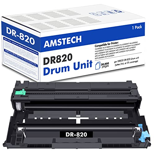 DR820 DR-820 Drum Unit Compatible Replacement for Brother DR820 DR 820 DR-820 for HL-L6200DW MFC-L5850DW MFC-L5900DW HL-L5200DW HL-L5100DN L5850DW L5900DW L5700DW L6200DW Printer (Black, 1-Pack)