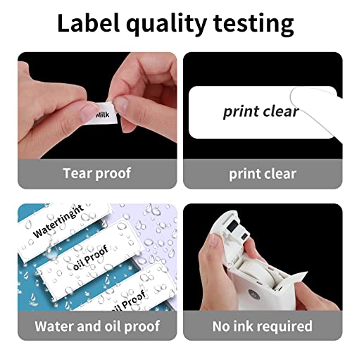 Portable Sticker Maker,Mini Bluetooth White Label Makers,Inkless & Wireless,Compatible with iOS & Android, Ideal for Home, Office Organization, Business Bulk Print