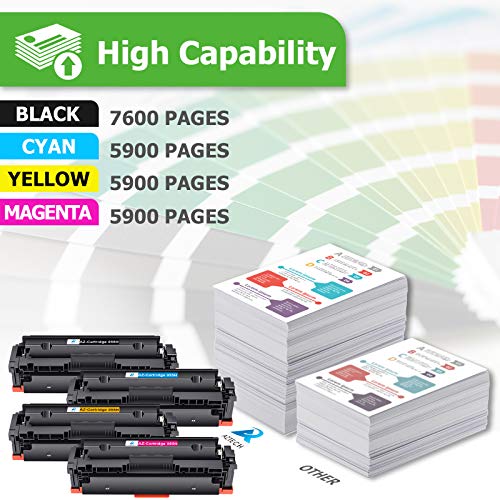 Aztech Compatible Toner Cartridge Replacement for Canon 055 055H Toner Cartridge for Canon Color ImageClass MF743Cdw MF741Cdw MF745Cdw LBP664Cdw MF743 Ink with Chip (Black Cyan Magenta Yellow, 4-Pack)