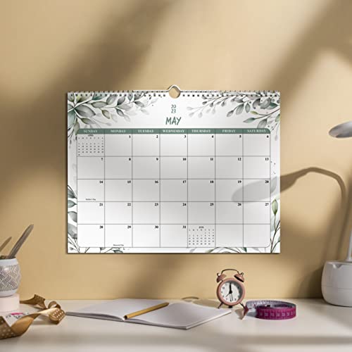 COOLENDAR 2023 Wall Calendar, Monthly Calendar 24 Months from January 2023 to December 2024, Hanging Calendar 2023 for Wall, Monthly Planner 2023-2024, 2023 Desk Calendar with Large Occasions (GRN1)