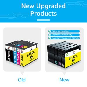 Palmtree Compatible Ink Cartridge Replacement for HP 932XL 933XL 932 933 for HP OfficeJet 6600 6700 6100 7110 7612 7510 7610 7620 Printer (Black, Cyan, Yellow, Magenta, 4 Combo Pack)