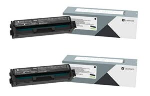 lexmark c320010 black toner cartridge 2-pack for c3224, mc3224, bnd02218