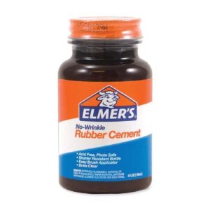 rubber cement, repositionable, 4 oz