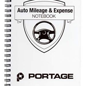 Auto Mileage & Expense Notebook – Vehicle Mileage Log, Miles Log Book to Track Over 400 Rides or Sessions, Track Odometer for Business Driving or Rideshare Apps – 5 x 8 Inches, 60 Pages (Pack of 1)