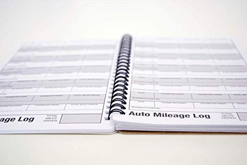 Auto Mileage & Expense Notebook – Vehicle Mileage Log, Miles Log Book to Track Over 400 Rides or Sessions, Track Odometer for Business Driving or Rideshare Apps – 5 x 8 Inches, 60 Pages (Pack of 1)