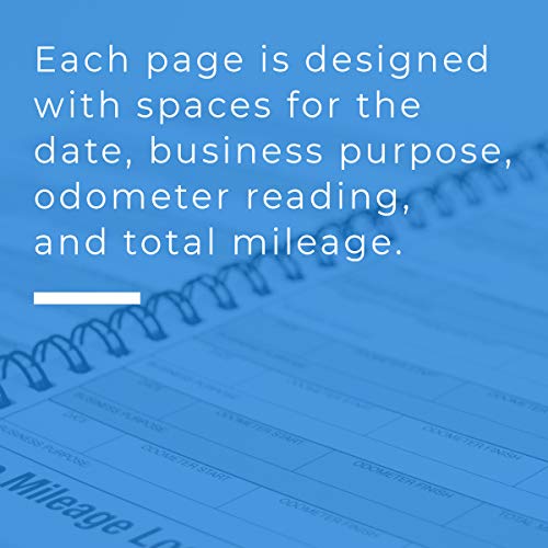 Auto Mileage & Expense Notebook – Vehicle Mileage Log, Miles Log Book to Track Over 400 Rides or Sessions, Track Odometer for Business Driving or Rideshare Apps – 5 x 8 Inches, 60 Pages (Pack of 1)