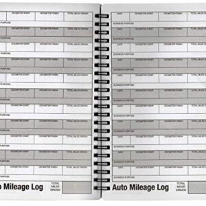 Auto Mileage & Expense Notebook – Vehicle Mileage Log, Miles Log Book to Track Over 400 Rides or Sessions, Track Odometer for Business Driving or Rideshare Apps – 5 x 8 Inches, 60 Pages (Pack of 1)