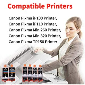 Compatible PGI-35 CLI-36 Ink Cartridge Replacement for Canon 35 36 Ink Work with Canon Pixma iP110 iP100 TR150 Printers (4BK, 2X Color)