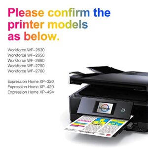 Uniwork Remanufactured Ink Cartridge Replacement for Epson 220 220XL use for WorkForce WF-2760 WF-2750 WF-2630 WF-2650 WF-2660 XP-320 XP-420 Printer (1 Black 1 Cyan 1 Magenta 1 Yellow), 4 Pack