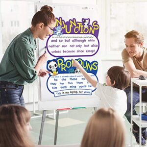 10 Pieces Parts of Speech Poster Grammar Poster Educational Grammar Cutouts Bulletin Board Set for Student Classroom School, 16.5 x 11.5 Inches