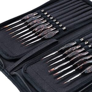 transon artist detail paint brushes with case 15pces for model miniature painting