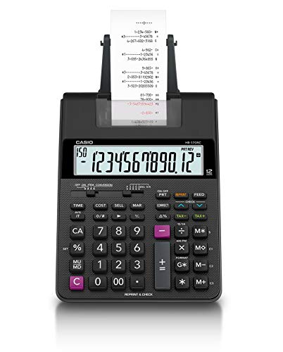 Casio HR-170RC Mini Desktop Printing Calculator, Small