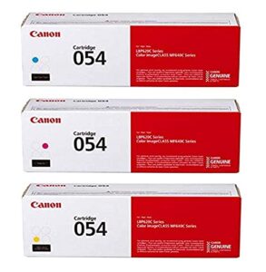 canon genuine 054 cmy color toner cartridge set (crg-054)